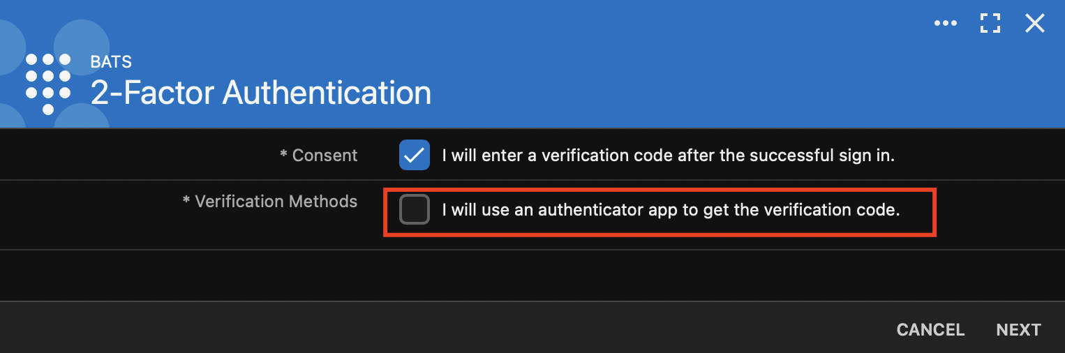 How to enable 2-Factor Authentication (2FA) in BATS