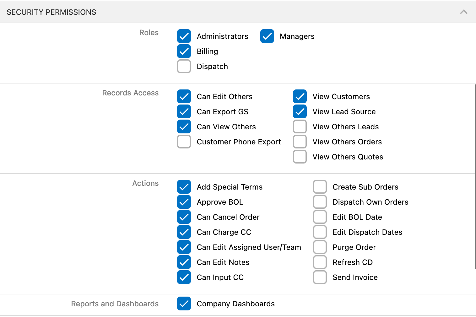 Security Roles in BATS - Explained
